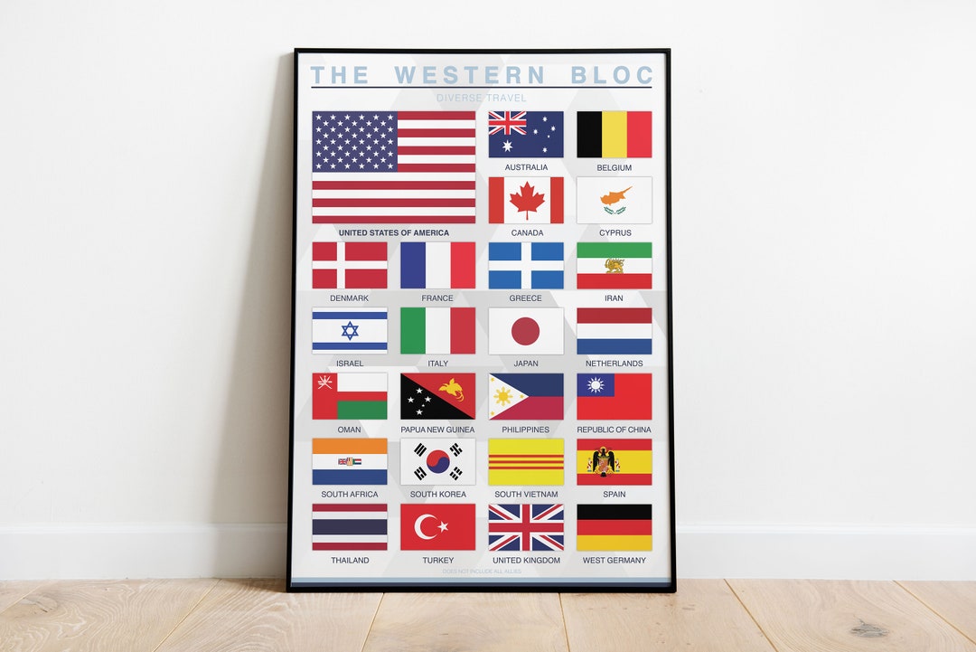The Western Bloc - Map Print - Etsy