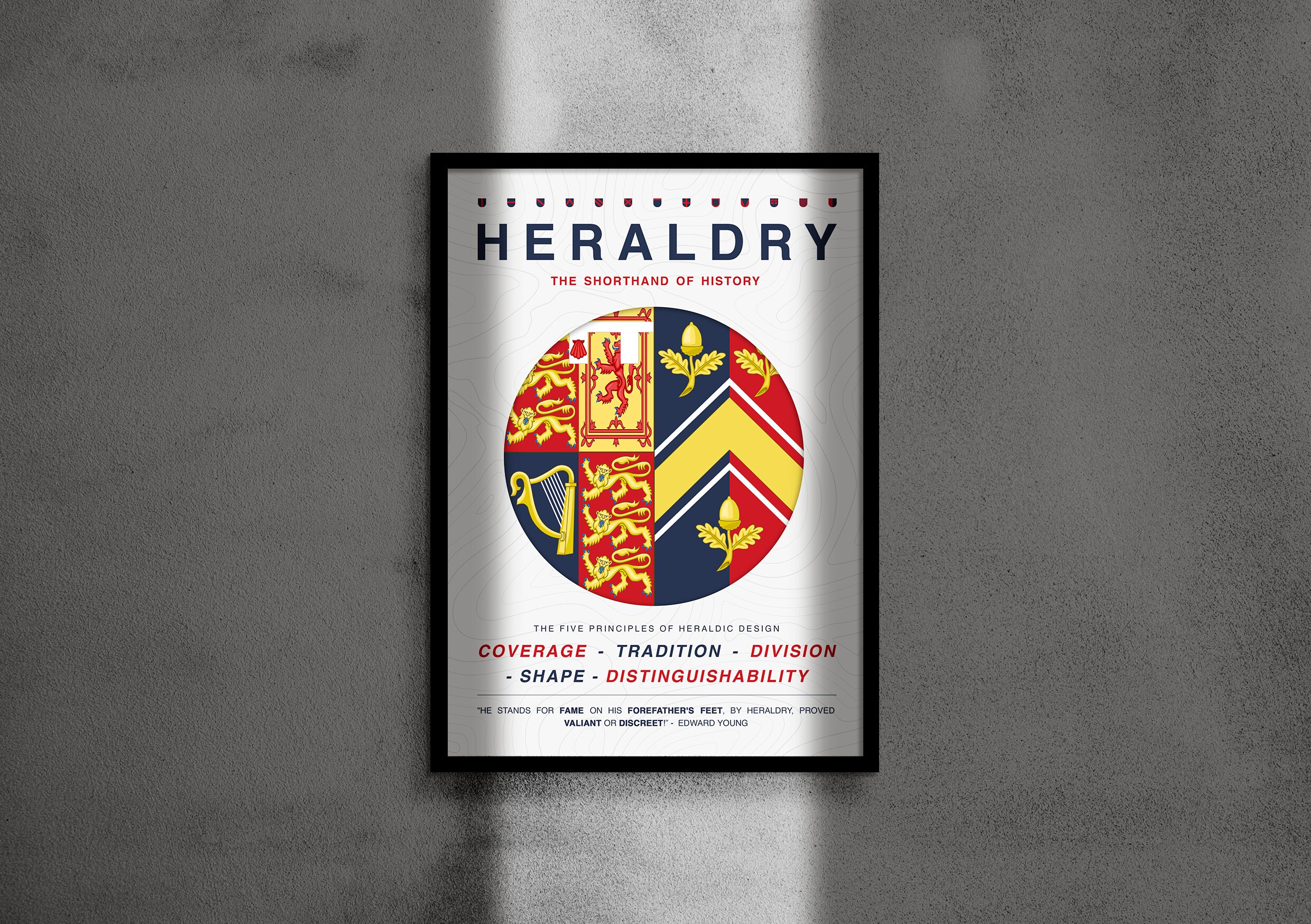 Heraldry - Professional Coat of Arms Design Print (gift/office/dorm ...