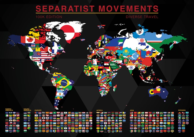 Separatist Movements - 100K Map Print - Etsy