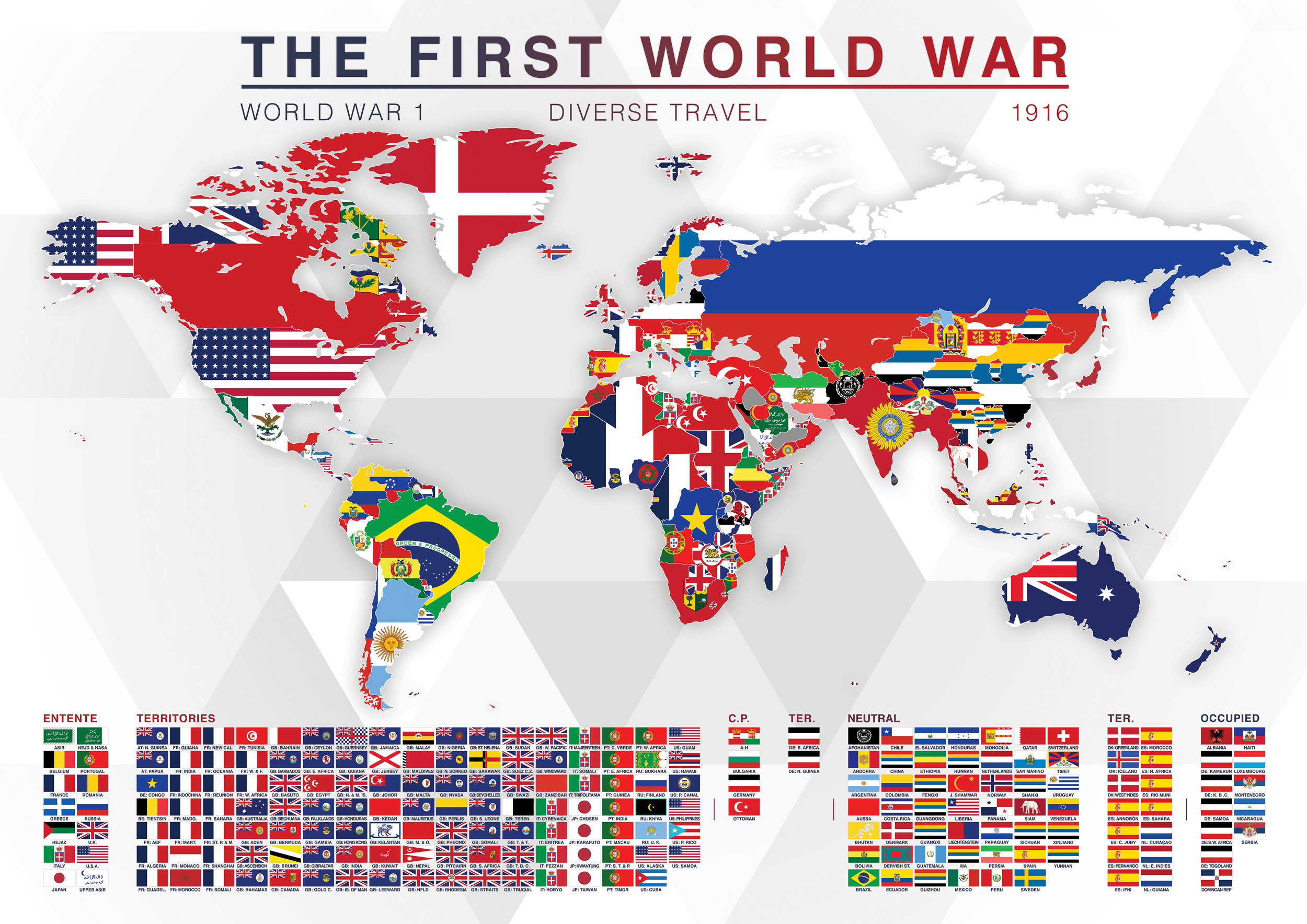 Mapa Del Mundo De La Primera Guerra Mundial La Primera Guerra Mundial