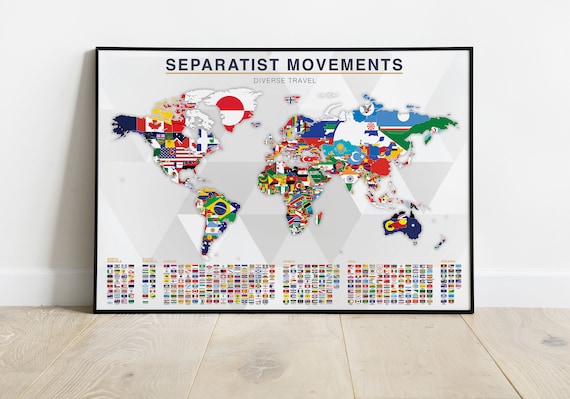 Separatist Movements Map Print 2nd - Etsy Australia