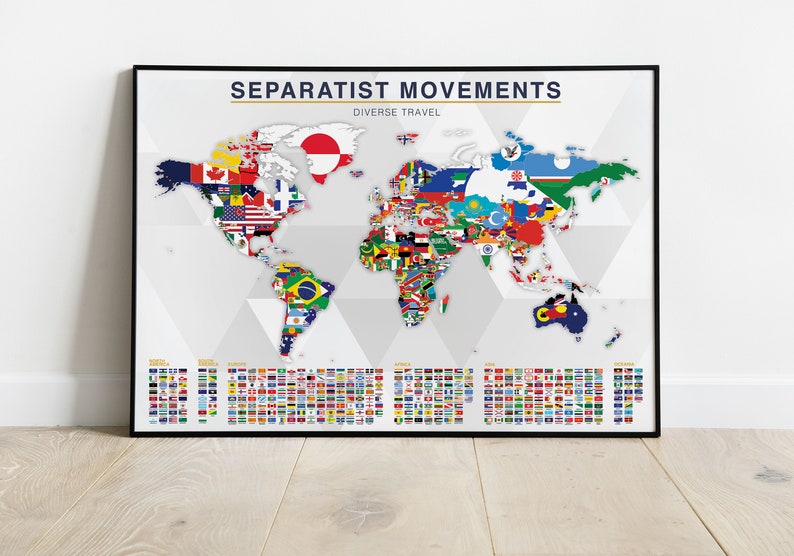 Separatist Movements Map Print 2nd - Etsy UK
