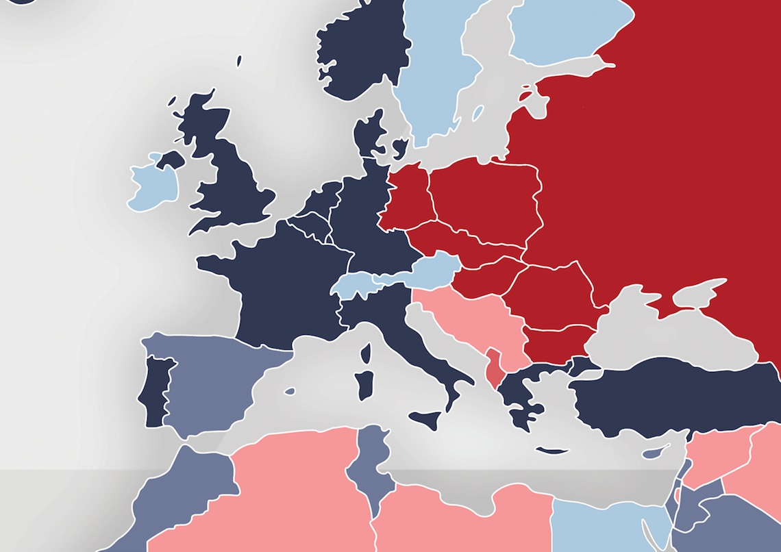 Cold War Alliances - World (1980) Map Print/sticker - Etsy