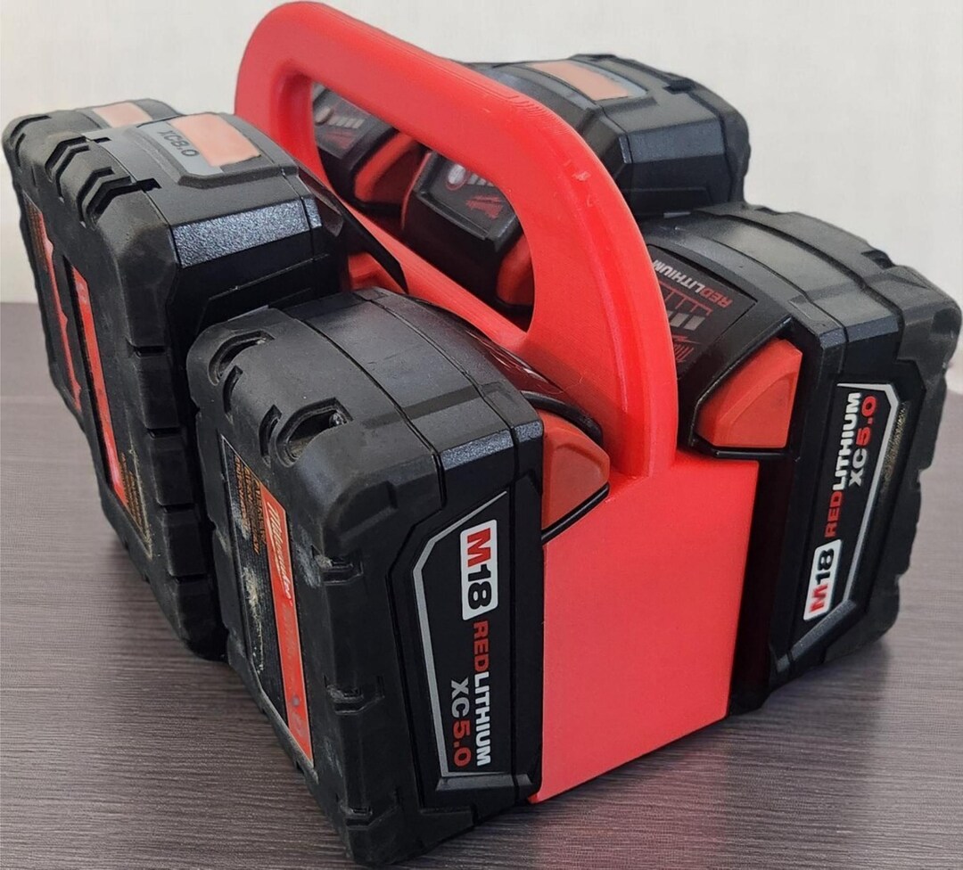 Milwaukee M18 Battery Holder – 6 Bank | Rugged Power Tool Organizer ...