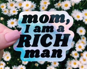 I Am A Rich Man Sticker - Etsy