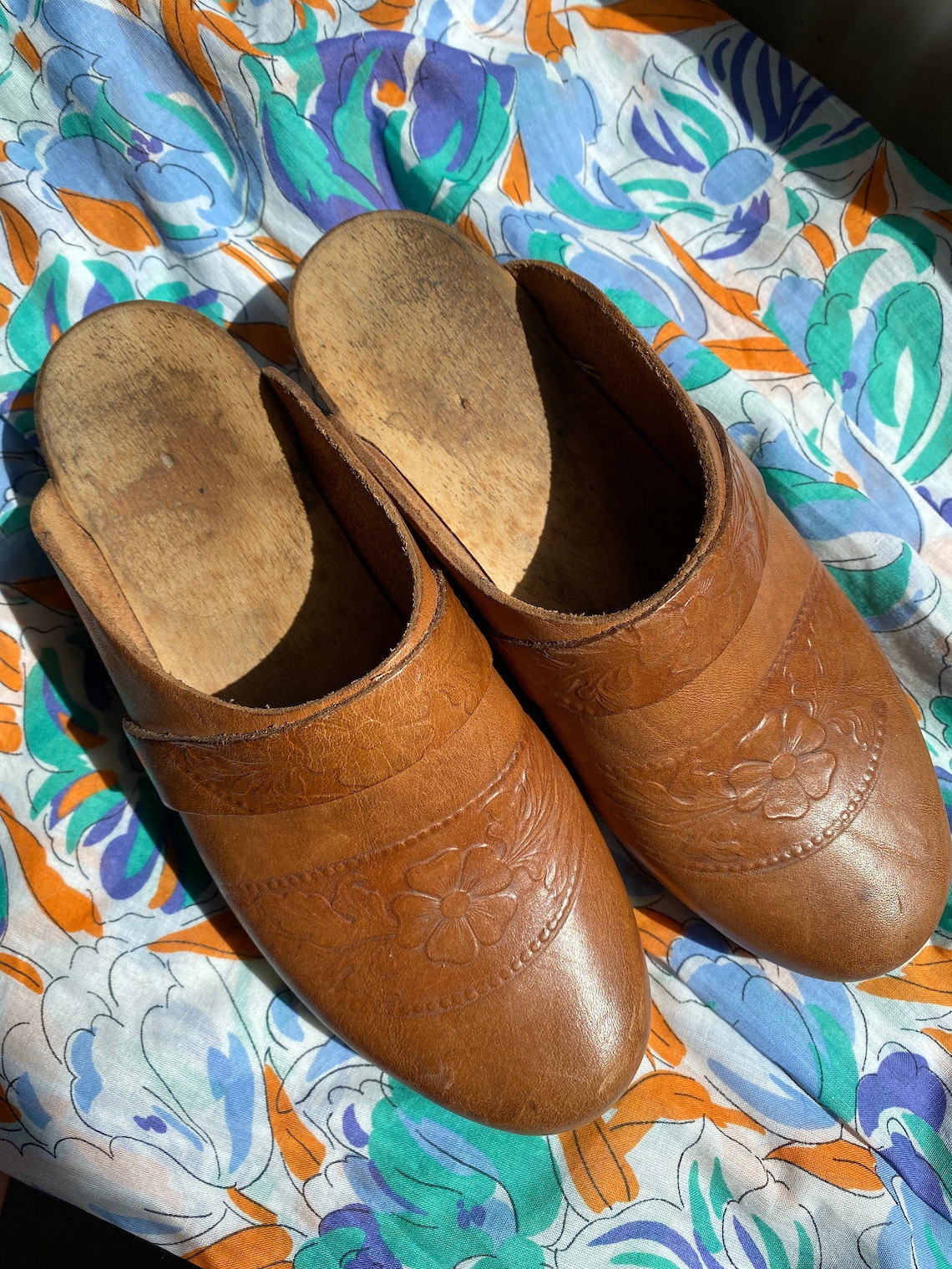Vintage 1970s Leather Clogs UK 35 Vintage Leather Clogs - Etsy