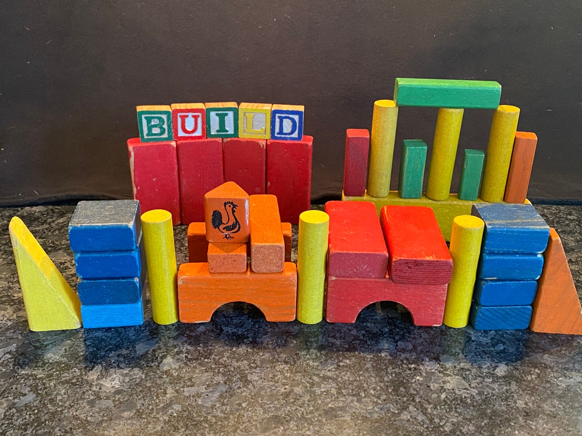 Vintage Multiple PlaySchool Colored Blocks- 100+ - Etsy.de