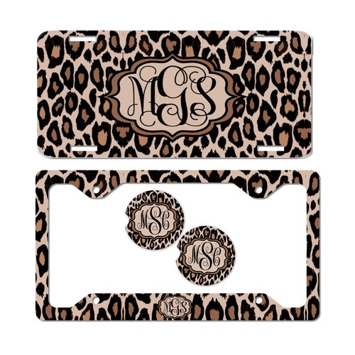 Leopard Personalized License Plate Monogram Car Tag Animal - Etsy