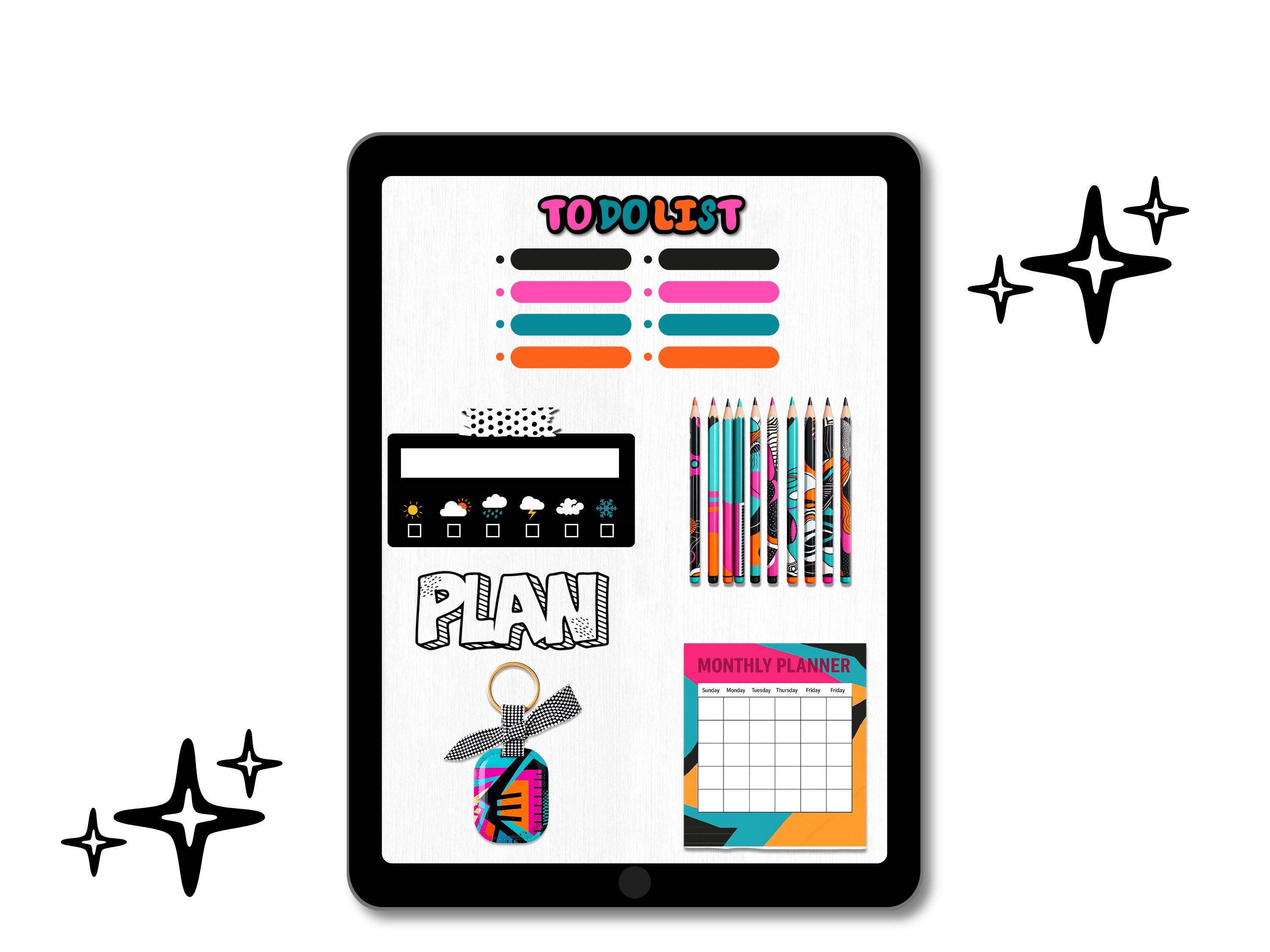 310 Realistic Bold and Funky Themed Digital Stickers | PNG Files and ...