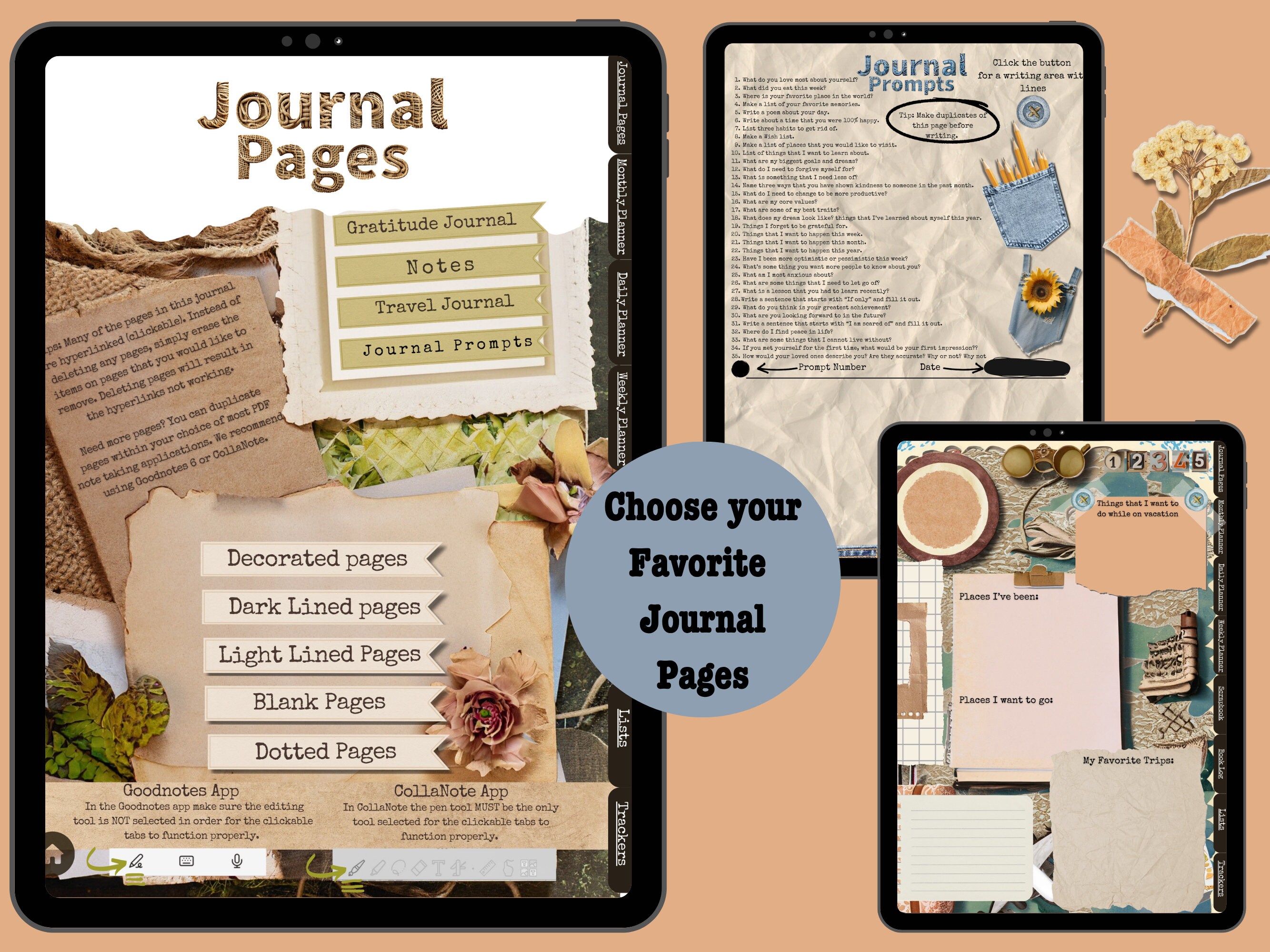 Digital Junk Journal, Digital Planner, Digital Diary, Goodnotes Journal ...
