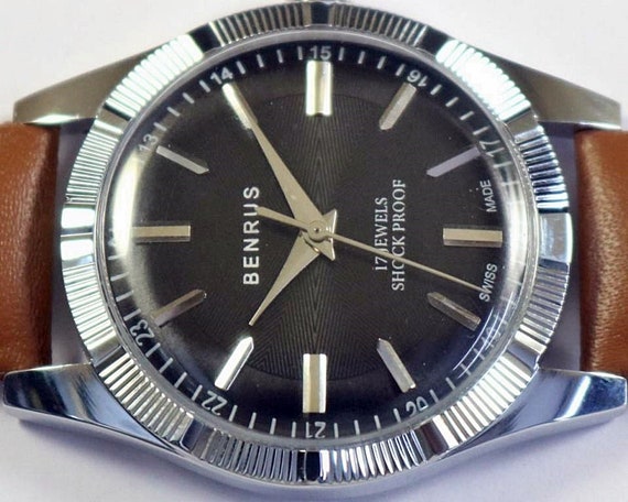 Vintage Benrus Swiss Made Hand Winding Mens Wrist wat… - Gem