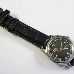 Vintage HMT Janata Bespoke Black Dial Indian Hand Winding Mens Wrist ...