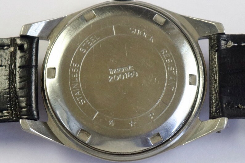 Vintage HMT Janata Bespoke Black Dial Indian Hand Winding Mens Wrist ...