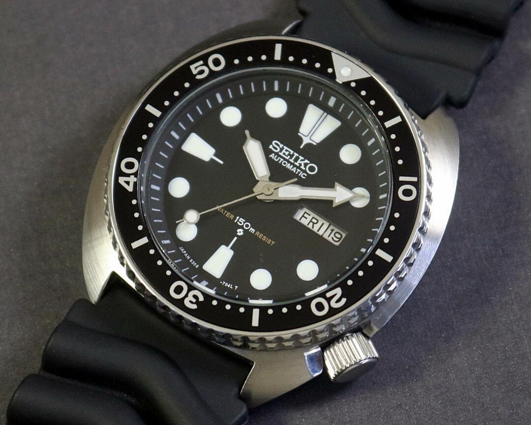 Seiko 6309-7049 Vintage Automatic Turtle Diver Japan Mens Wrist Watch Suwa Dial BMBY October ...