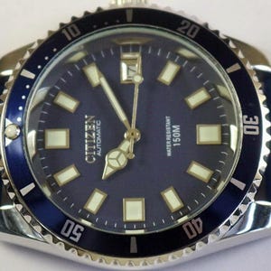 Citizen Diver Style MOD Automatic Japan Mens Wrist Watch Rotating Bezel ...