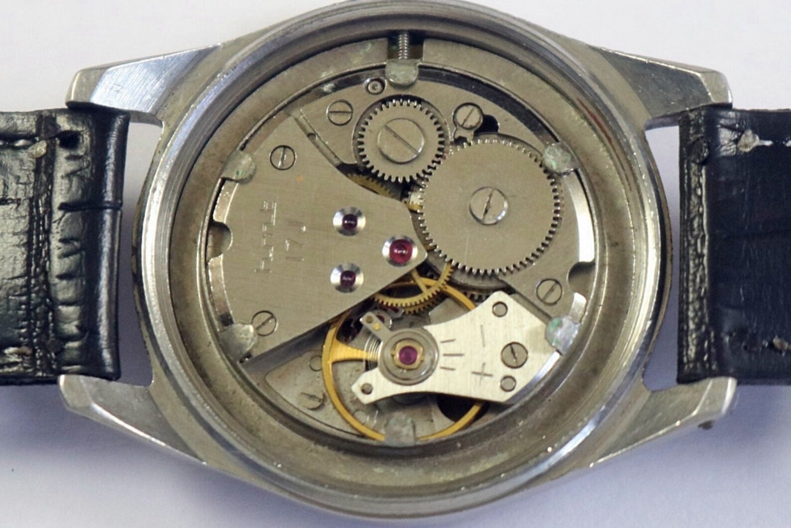 Vintage HMT Janata Bespoke Black Dial Indian Hand Winding Mens Wrist ...