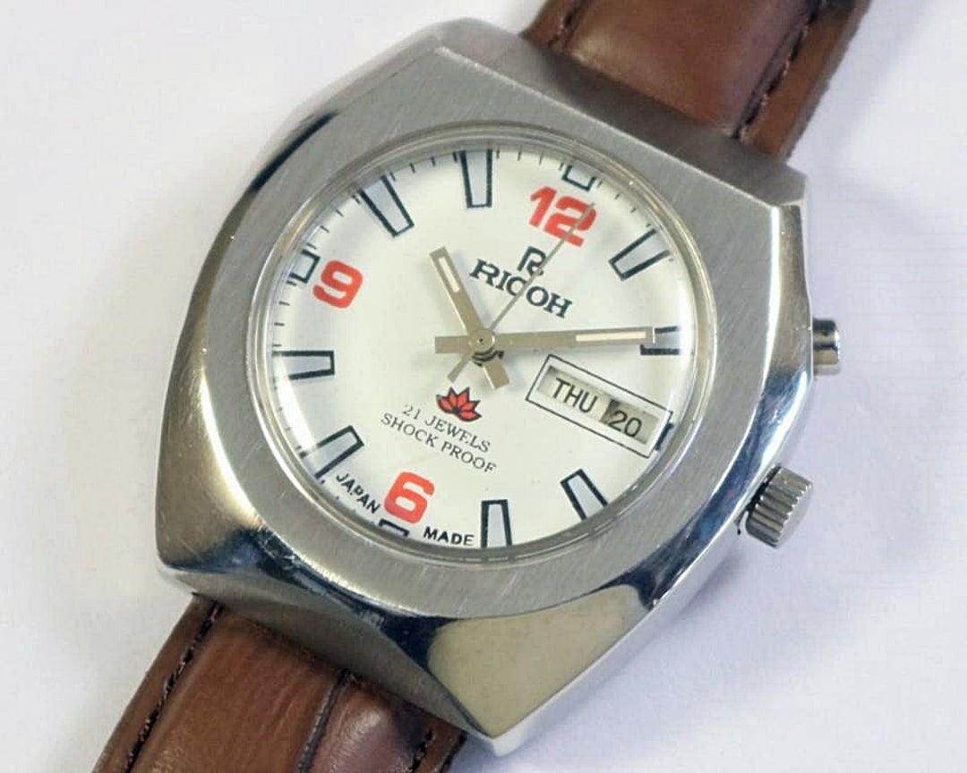 Vintage Ricoh 21 Jewels Automatic Japan Mens Wrist Watch | Mechanical ...