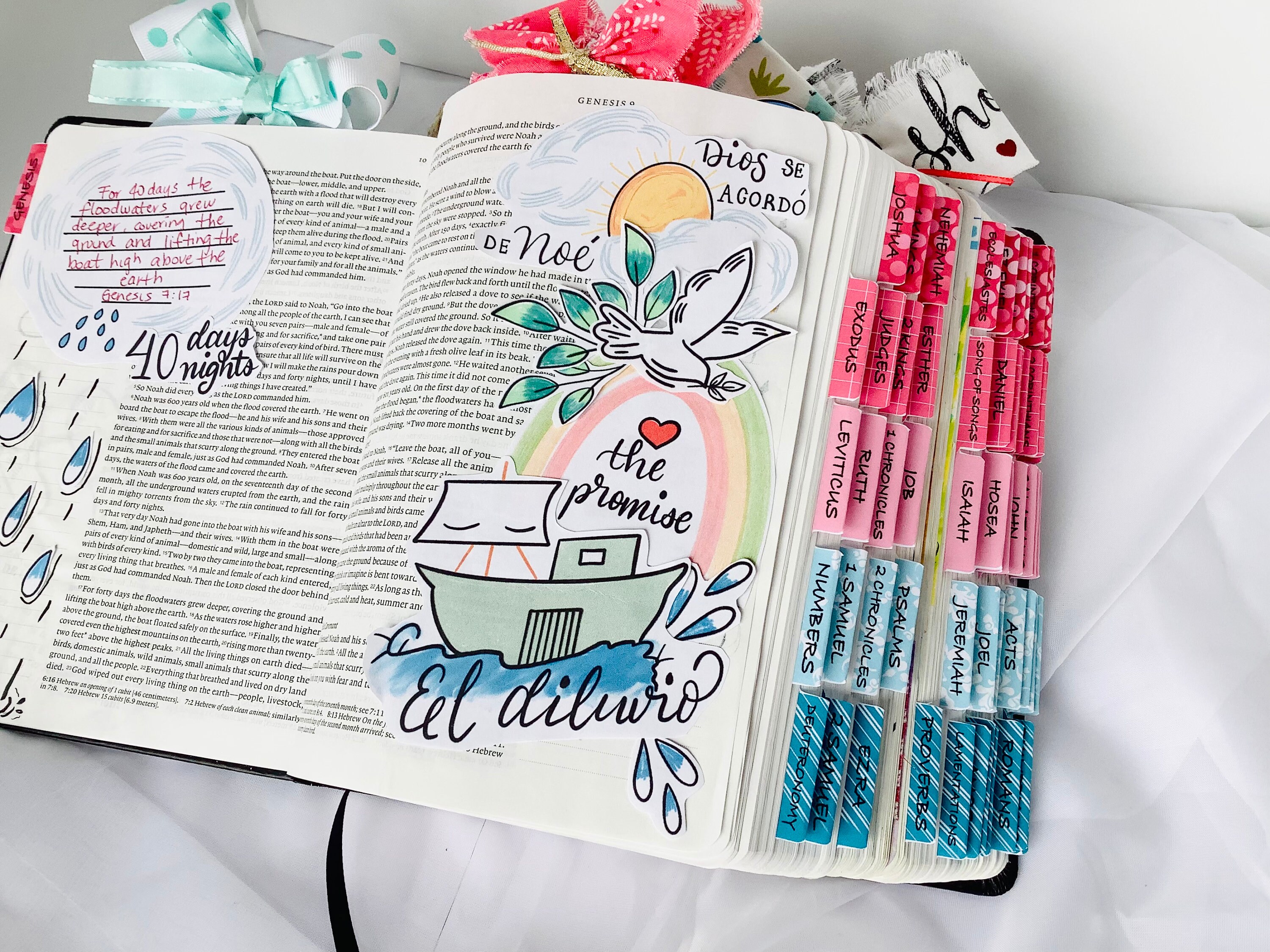 Printable Bible Journaling Spanish - English / Flood / El Diluvio ...