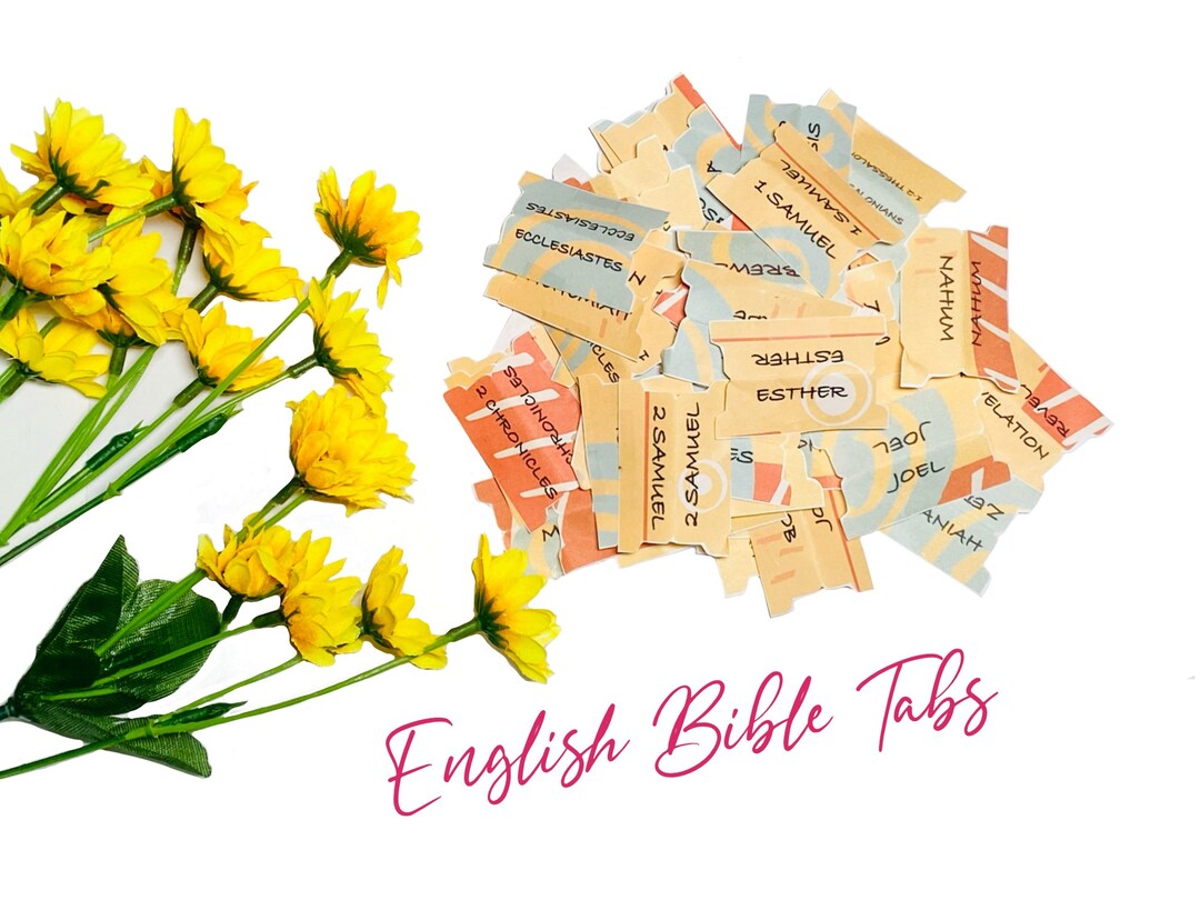 English Bible Index Tabs Books Bible Tabs Bible Dividers Digital Print ...