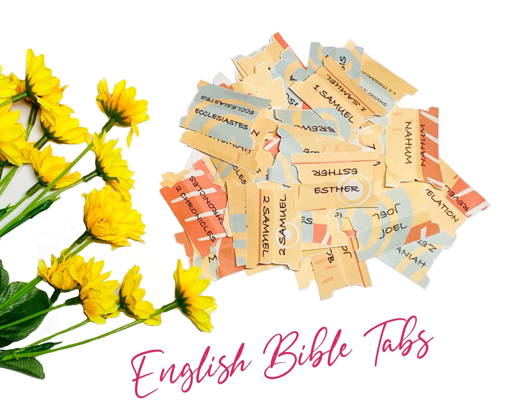 English Bible Index Tabs | Books Bible Tabs | Bible Dividers | Digital ...