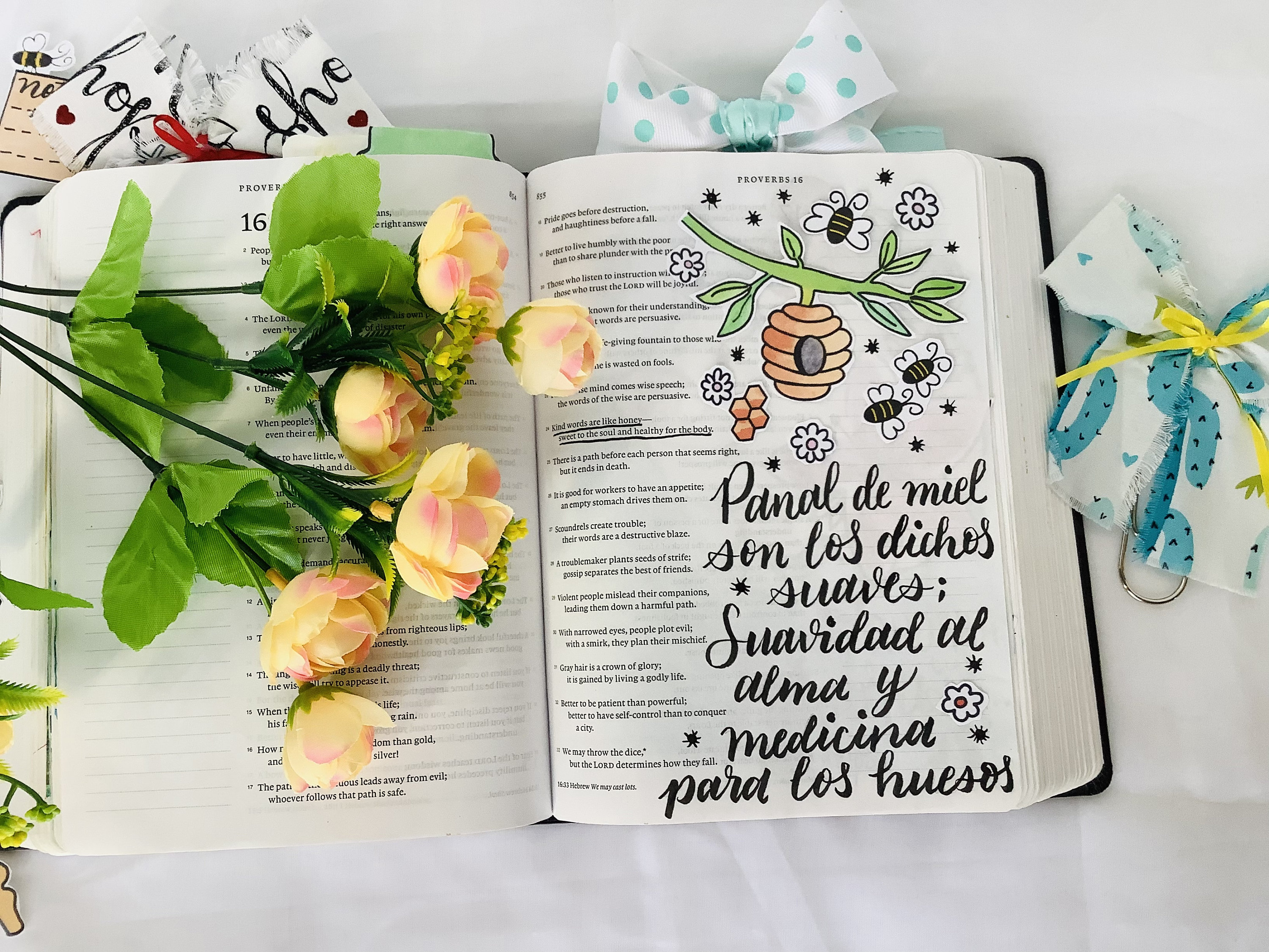 Printable Bible Journaling Spanish - English / Bee / Psalms 119:103 ...