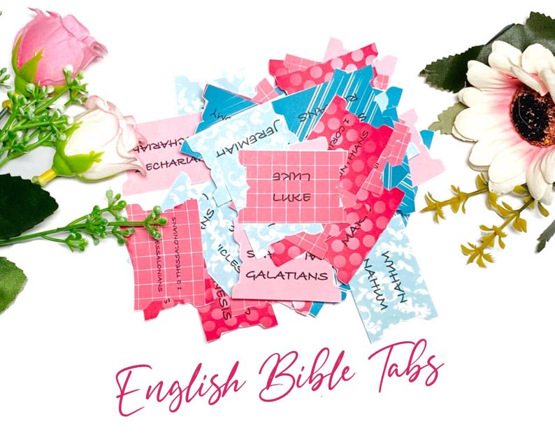 English Bible Index Tabs | Books Bible Tabs | Bible Dividers| Digital ...