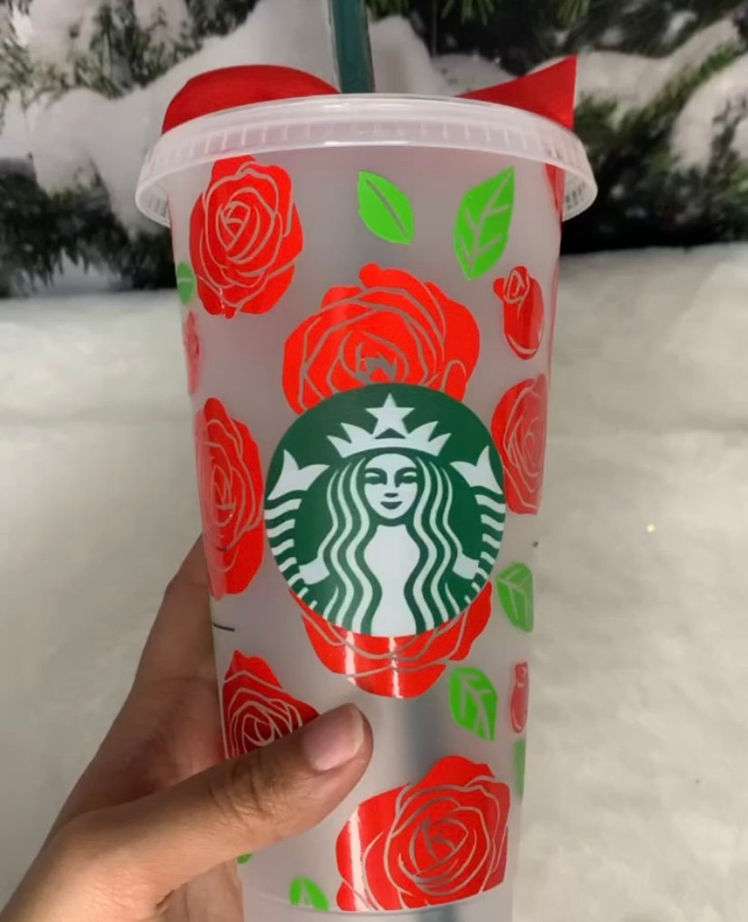 Rose Starbucks Cups. Starbucks. Rose. Cold Cup. - Etsy