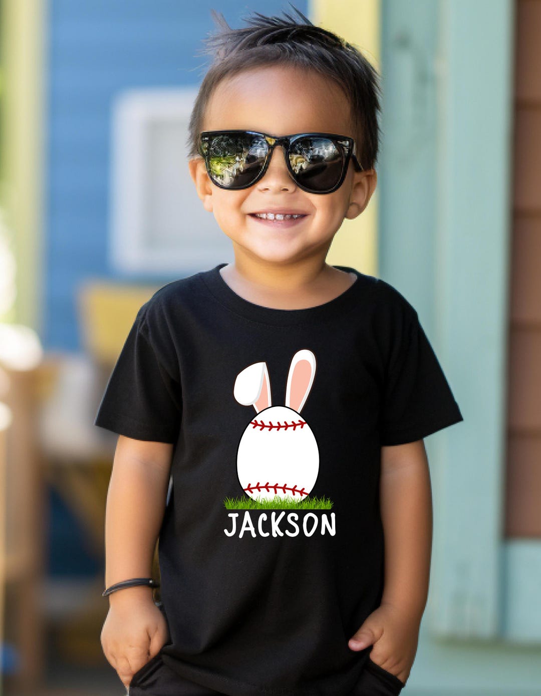 Personalized Boy Baseball Easter Toddler Tee, Girls Custom Easter ...