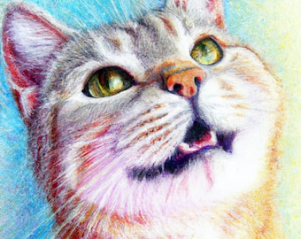 Realistic Portrait Cat - Etsy