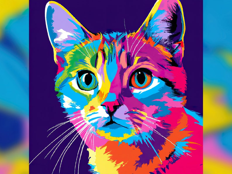 Pop Art Pet Portrait Custom Pet Pop Art Pop Art Dog - Etsy