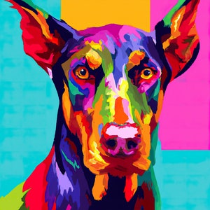 Pop Art Pet Portrait, Custom Pet Pop Art, Pop Art Dog Portrait, Pet Pop ...
