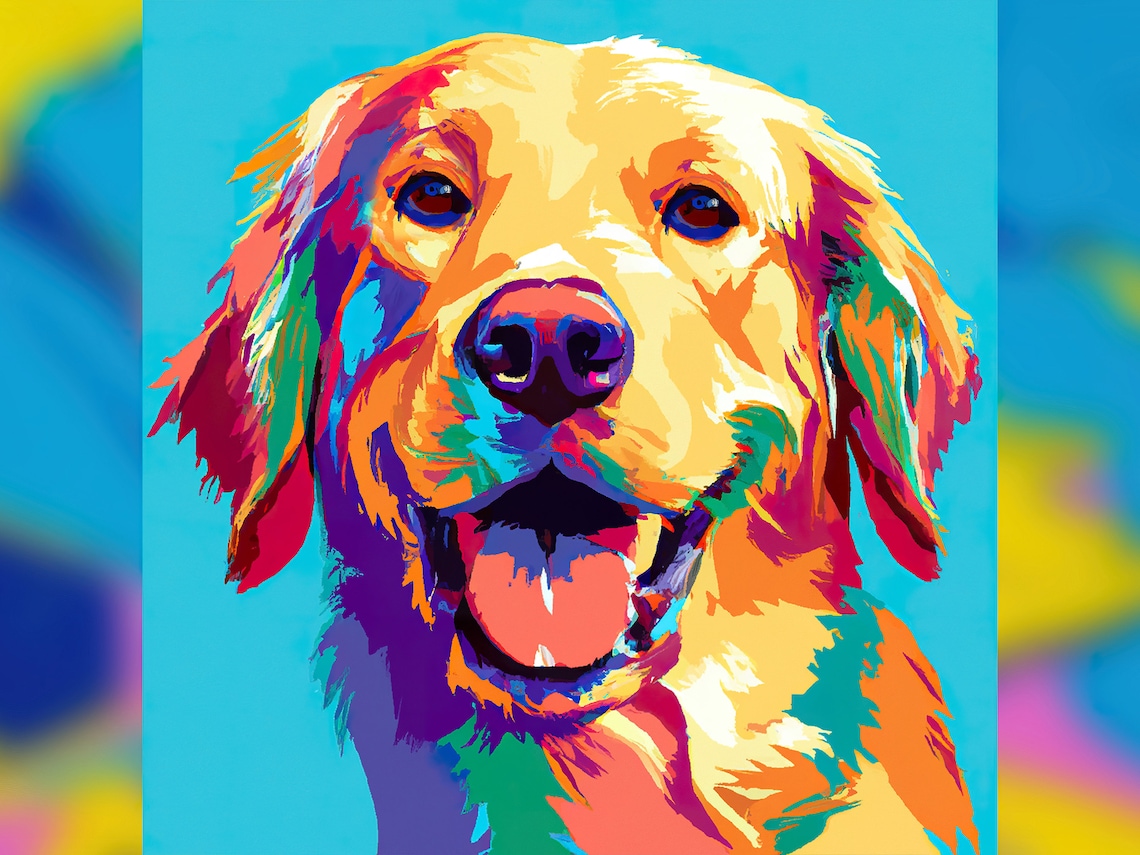 Pop Art Pet Portrait, Custom Pet Pop Art, Pop Art Dog Portrait, Pet Pop ...