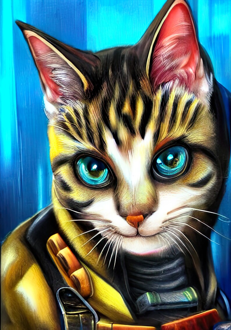 Cyberpunk Art Custom Pet Portrait Cyberpunk Dog Cyberpunk - Etsy