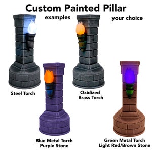 LED Torch Pillars With Flickering Light up Flame Painted - Gloomhaven ...