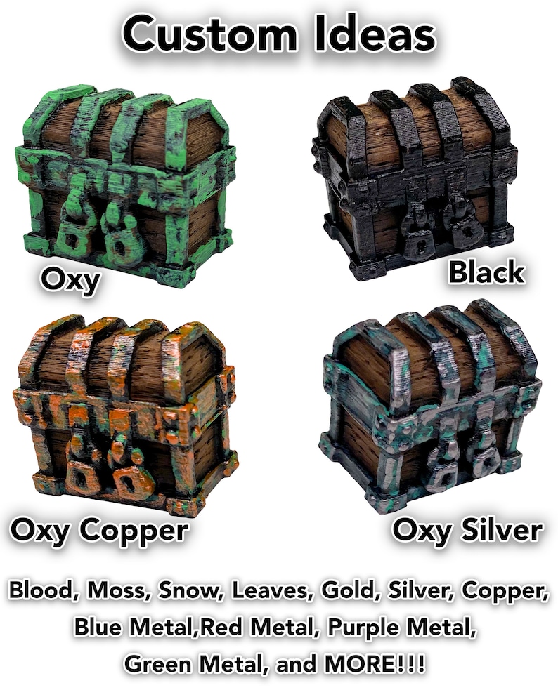 Mini Treasure Chests D&D Gloomhaven RPG Locked and Open - Etsy