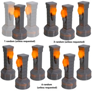 LED Torch Pillars With Flickering Light up Flame Painted - Gloomhaven ...
