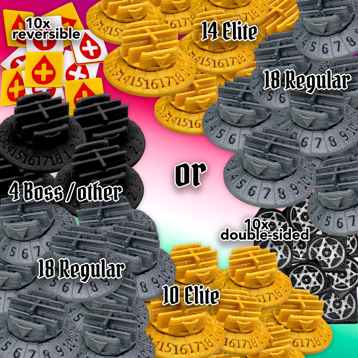 32 Gloomhaven Monster Standee 5 Conditions Gold & Silver Dial - Etsy