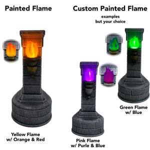 LED Torch Pillars With Flickering Light up Flame Painted - Gloomhaven ...