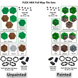 FLEX HEX Modular Map Tiles - 3D Terrain Floor Locking Hex Tiles Stone ...