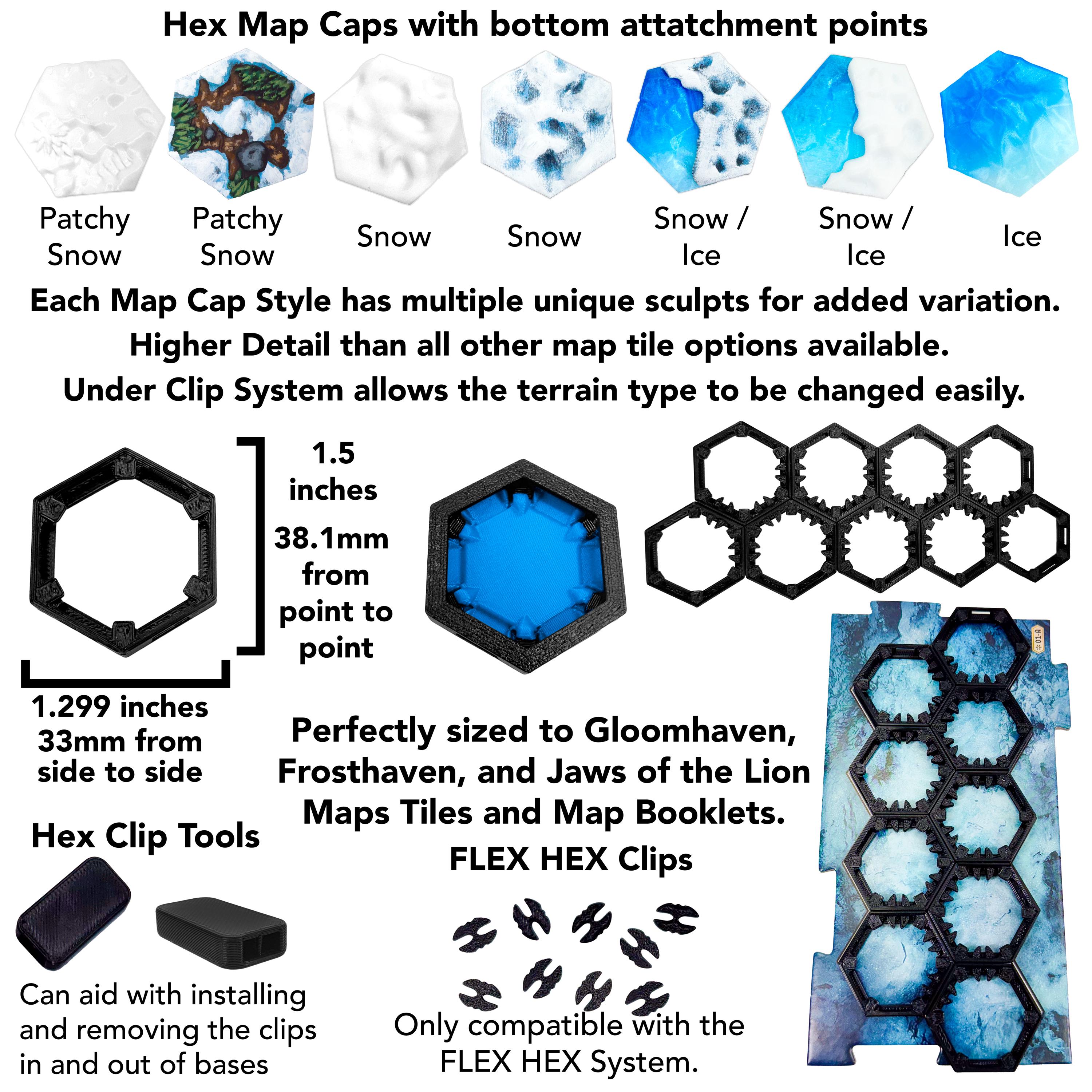 FLEX HEX Winter Terrain – Modular 3D Hex Map Tiles for RPG, Frosthaven ...