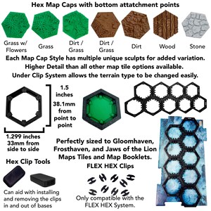 FLEX HEX Modular Map Tiles - 3D Terrain Floor Locking Hex Tiles Stone ...