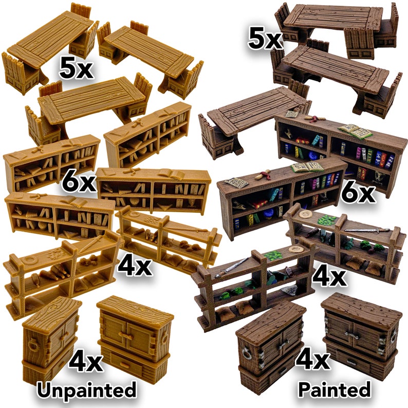 Furniture Pack Tables Bookcases Shelves and Cabinets - Etsy