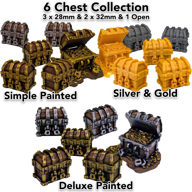Hand Painted Treasure Chests – D&D, Gloomhaven, RPG Accessories - Etsy