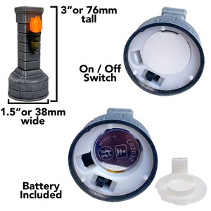 LED Torch Pillars With Flickering Light up Flame Painted - Gloomhaven ...