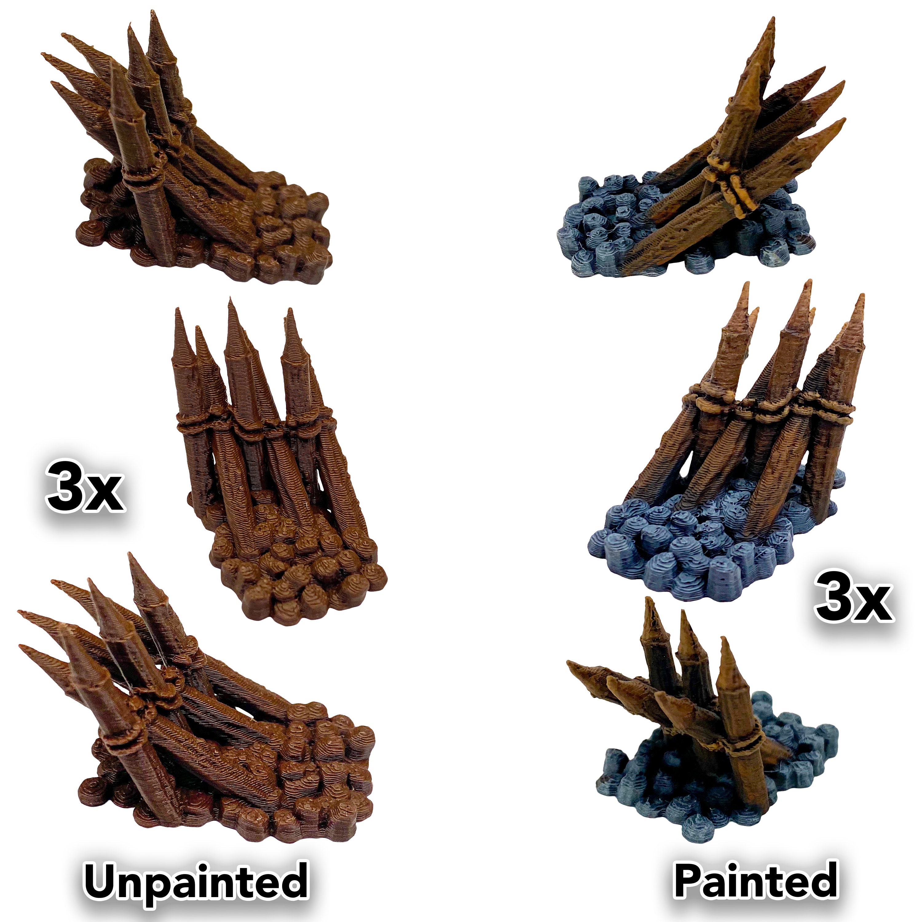 Mini Fortification Spike Barricades / Palisade Stake Barriers - Etsy ...