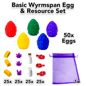 Wyrmspan Resource Token Upgrade - 3D Crystals, Gold, Meat, Milk ...