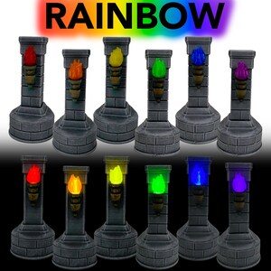 LED Torch Pillars With Flickering Light up Flame Painted - Gloomhaven ...