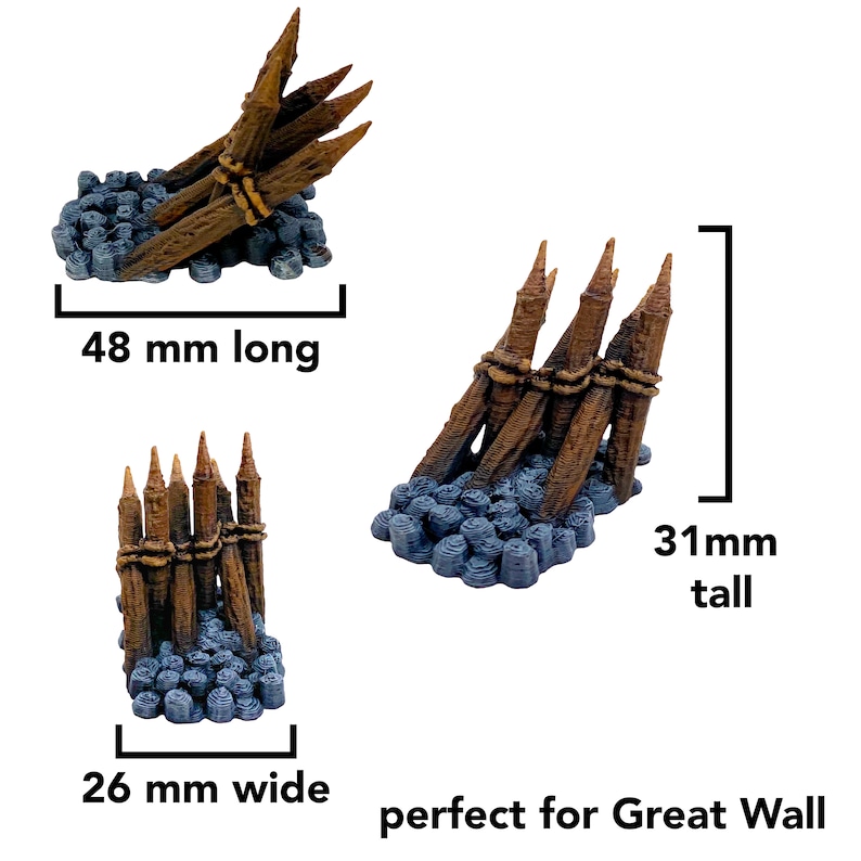 Spike Barricades - D&D, Gloomhaven, RPG Tabletop Terrain - Etsy