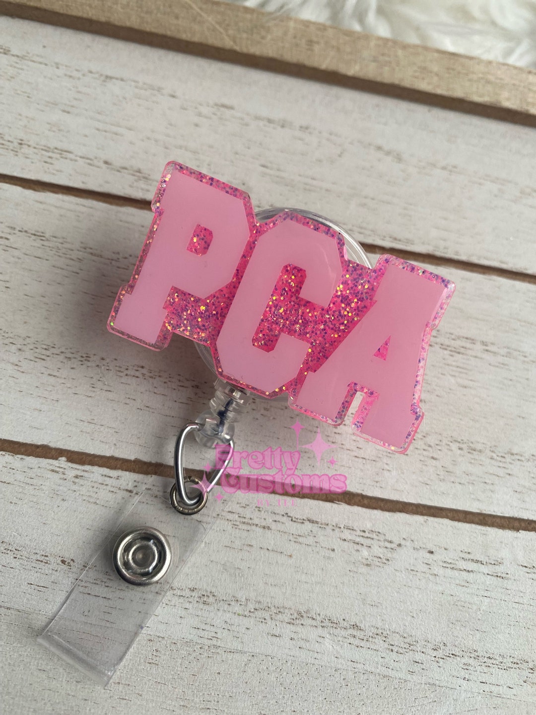 PCA Badge Reel, Patient Care Aide, PCA Badge Reel Holder, Badge Reel ID ...