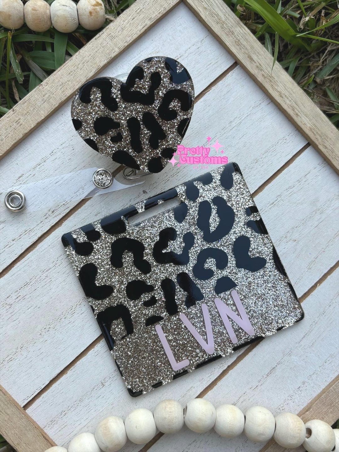 Leopard Badge Buddy and Reel Set, Leopard Reel, Leopard ID Holder ...